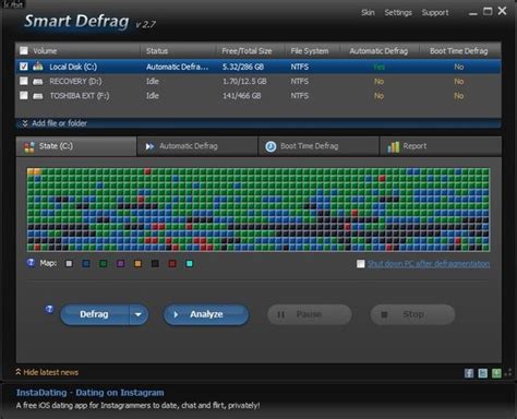 IObit Smart Defrag A Superb Hard Drive Defragmentation Optimization Tool Windows