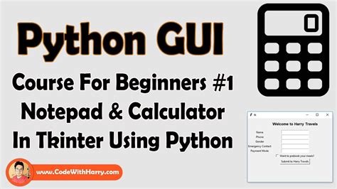 Notepad And Calculator In Tkinter Why Tkinter Python Tkinter Gui Tutorial In Hindi 1 Youtube