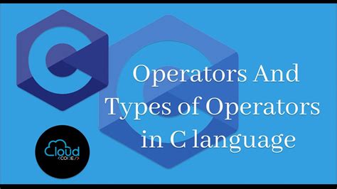 Operators In C Language Youtube