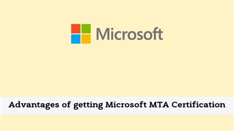 Advantages Of Getting Microsoft Mta Certification Explanation Guide