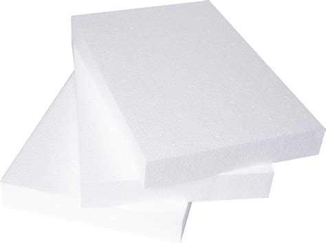 Silverlake Craft Foam Block 3 Pack Of 11x17x2 Eps Polystyrene Blocks For Crafting