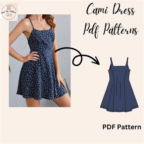 Summer Dress Sewing Pattern Sundress Pattern Pdf Mini Dress Pattern
