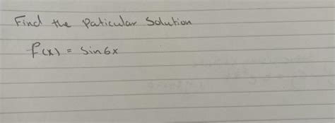 Solved Solve Using Second Order Diffrential Equation