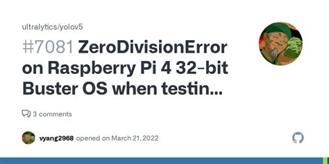 Zerodivisionerror On Raspberry Pi 4 32 Bit Buster Os When Testing With