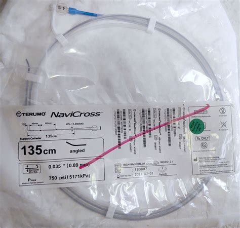 New Terumo Nc35131 Navicross 135cm Angled Support Catheter 0 035