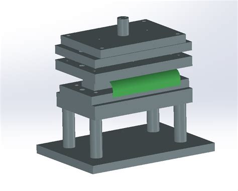 多孔冲孔模设计图纸 Solidworks 2021 模型图纸下载 懒石网