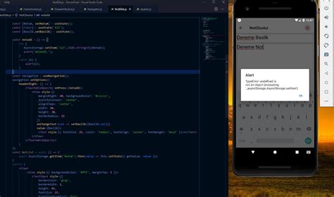 React Native Async Storage veri ekleme hatası Geleceği Yazanlar