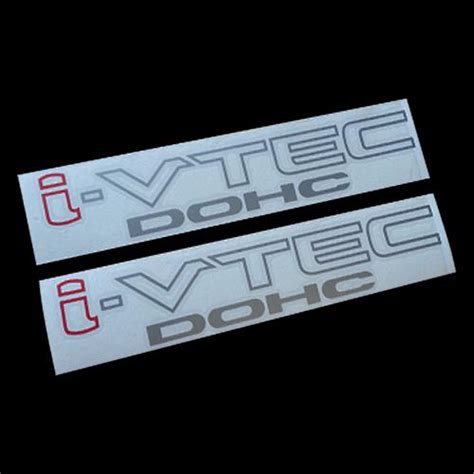 Buy 2x I Vtec Dohc Red I Civic Decals Stickers Jdm Sir K20 Fa5 Integra Type R Si In World