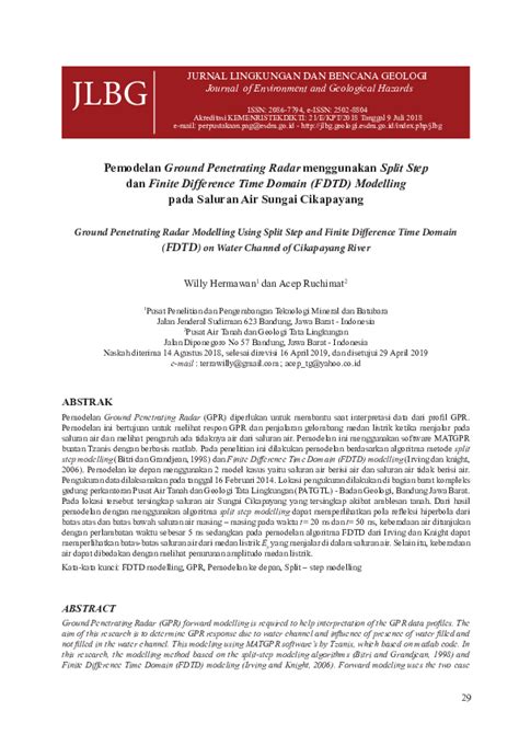 Pdf Pemodelan Ground Penetrating Radar Menggunakan Split Step Dan Frequency Domain Time Domain