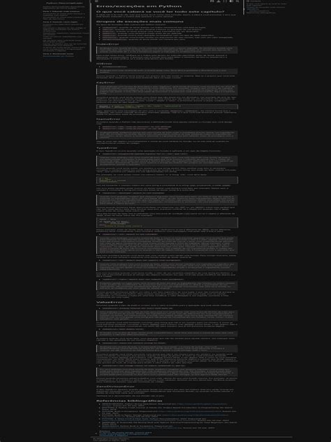 Erros Exceções Em Python Python Descomplicado Pdf