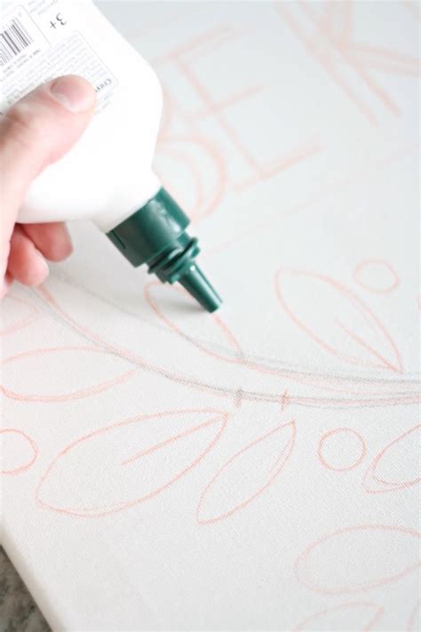 Make Glue Art On Canvas In Four Easy Steps DIY Candy