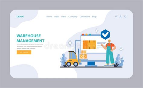 Logistics And Inventory Management Concept Flat Vector Illustration Stock Vector