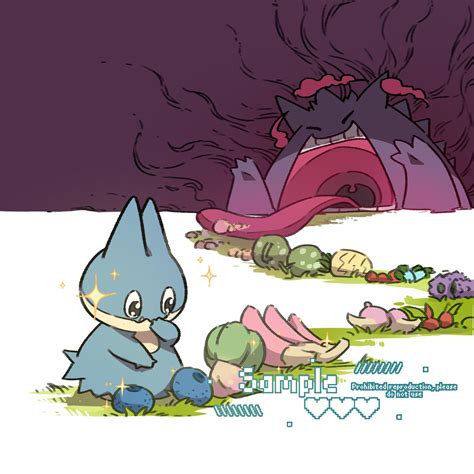 Gengar Munchlax And Gigantamax Gengar Pokemon Drawn By Robinlovesop