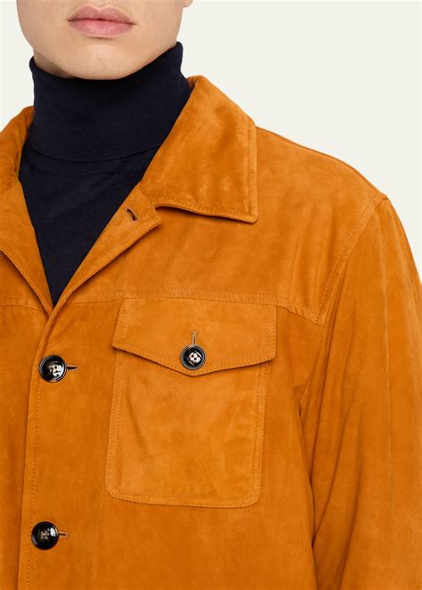 Kiton Mens Suede Jacket Bergdorf Goodman