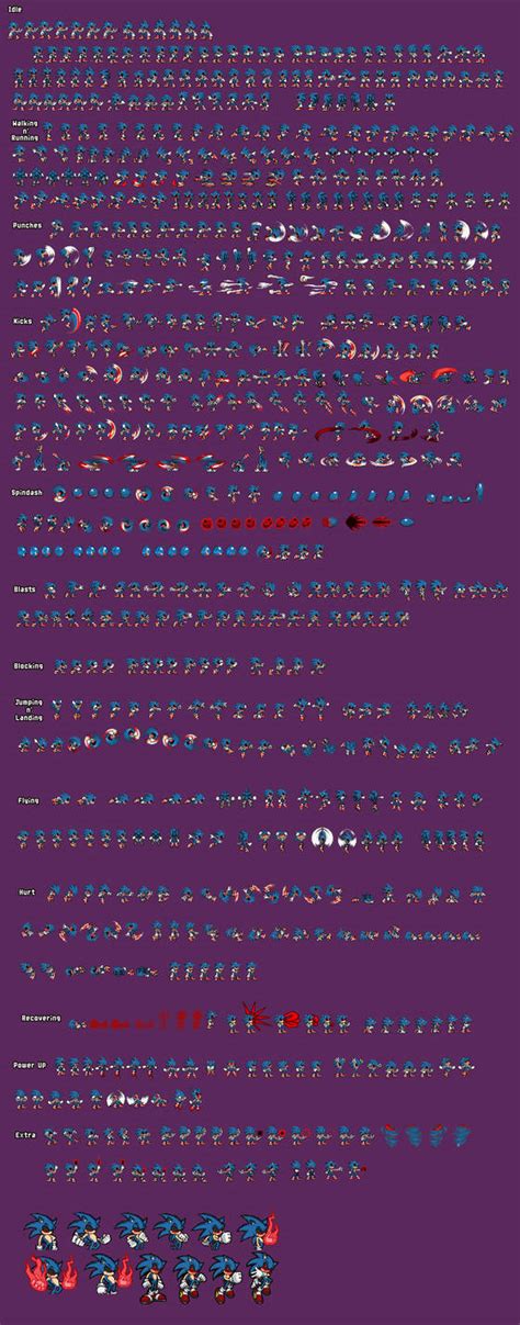 Sonic Exe Sark Sprite Sheet By Romanqa1 On Deviantart