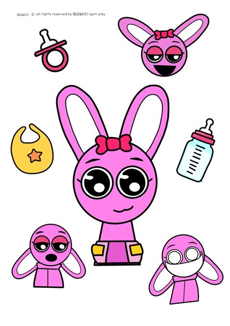 [만들기] 인크레디박스 스프런키 베이비 핑키 스티커 무료도안diy ️종이스티커도안 Free Printable 네이버 블로그