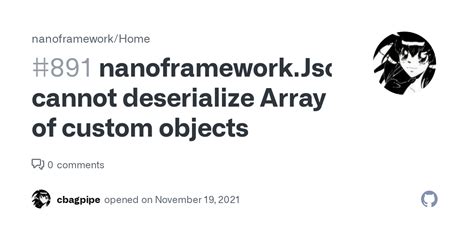 Nanoframeworkjson Cannot Deserialize Array Of Custom Objects · Issue