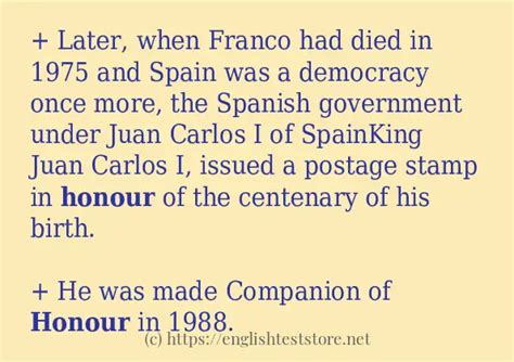Some In Sentence Examples Of Honour Englishteststore Blog