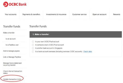 How To Change OCBC Daily Transfer Limit Via Online