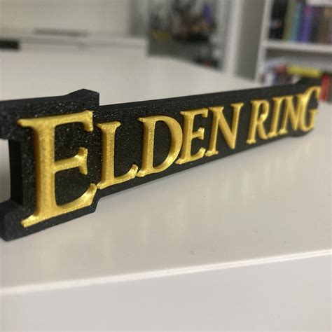 Stl File Elden Ring 3d Logo Multipart・model To Download And 3d Print