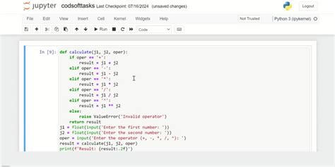 Sai Jahnavi Thota On Linkedin Internshipproject Calculator Coding Codesoft Python Task1