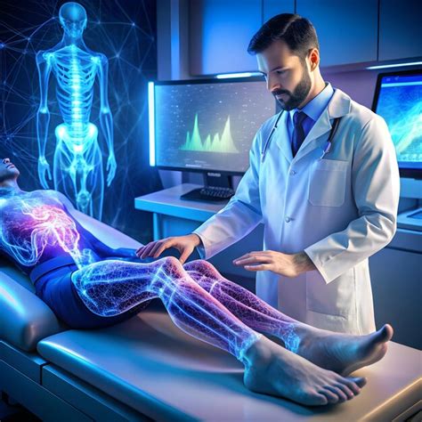 Leg Ultrasound With Holographic Overlay Radiology Premium Ai
