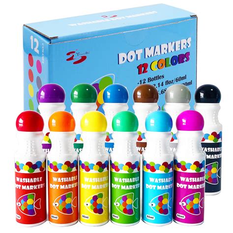 Dot Markers Bingo Daubers 12 Colors Washable Paint