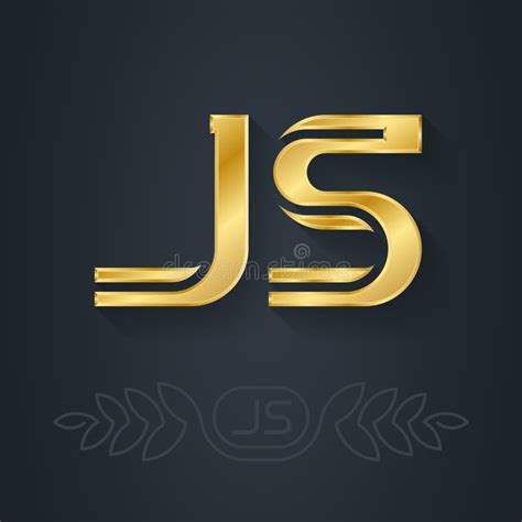 Js Monogram Gold Stock Illustrations 230 Js Monogram Gold Stock