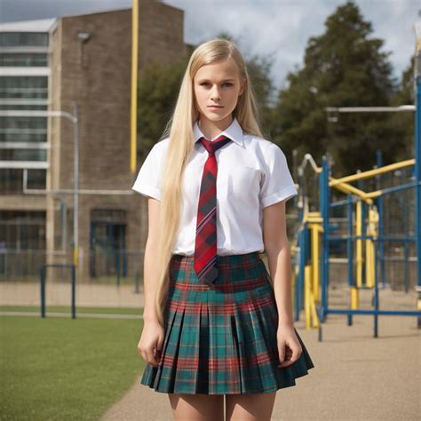 Schoolgirl Wearing Crisp White Shirtlarge Breasts By Schooldress On