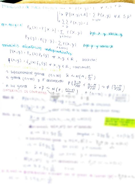 Solution Formulas Probabilidad Y Estadistica Studypool