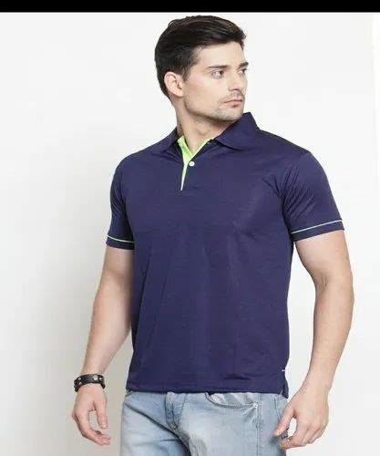 Hosiery Plain Mens Half Sleeve Collar T Shirt Dryfit At Rs 120 In Delhi