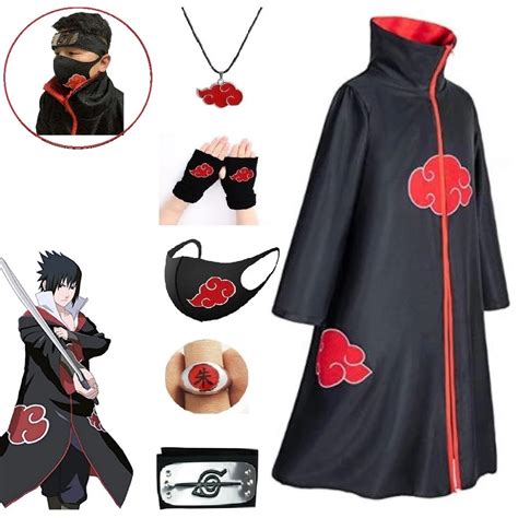 Naruto Akatsuki Cartoon Character Cosplay Anime Costume Cloak Naruto