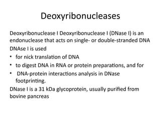 Enzymes Used In Rdt Notes For Recombinant Dna Pptx