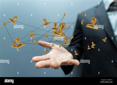 3d Rendering Of An Abstract Technology Group And Social Network