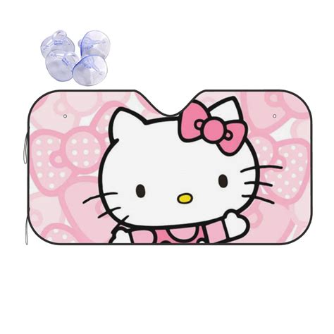 Hello Kitty Car Windshield Sunshades Front Windshield Sun Shade Hardened Sun Visor Shield