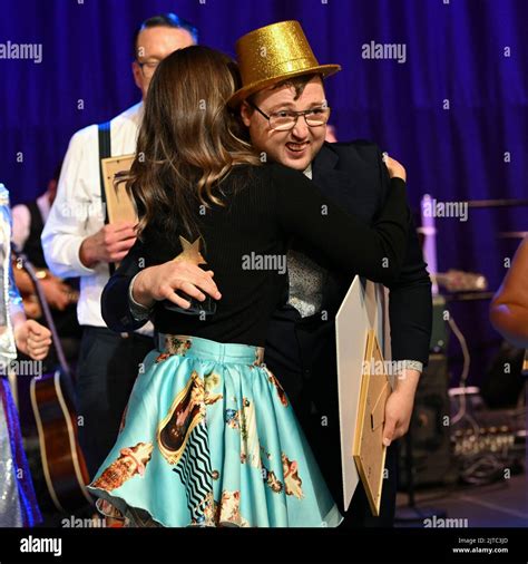 Stockholm 20220829princess Sofia Of Sweden With The Winner Of Funiksfestivalen Daniel Ousbäck