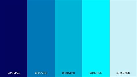 Blue Cyan Color Combinations 20 Palette Picks Hex