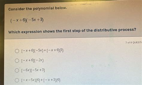Solved Consider The Polynomial Below X6 5x3 Which Expression