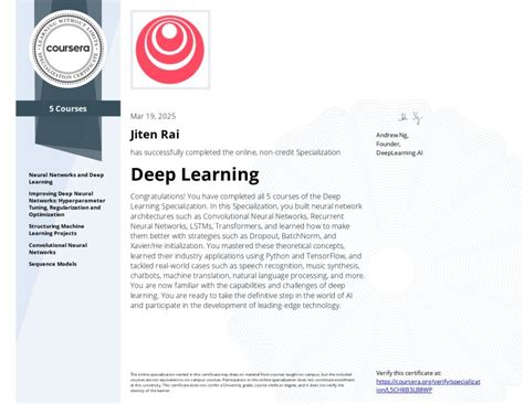 Deeplearning Ai Machinelearning Neuralnetworks Coursera Andrewng
