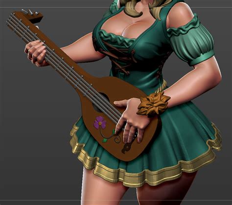 Sexy Female Bard Pinup 28mm Or 32mm Models Of Dierdre The Bard Etsy