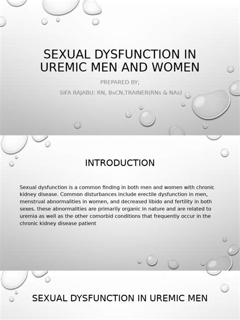 Sexual Dysfunction In Uremic Men And Women Pdf Erectile Dysfunction