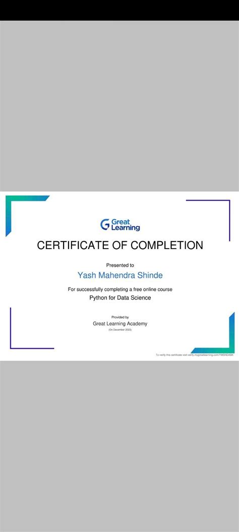 Finished Python For Data Science Journey Yash Shinde Posted On The