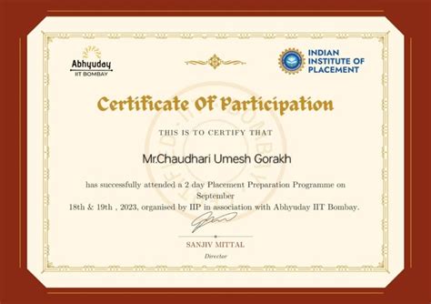 Umesh Chaudhari On Linkedin Iitbombay Placementpreparation