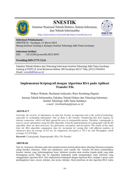 Implementasi Kriptografi Dengan Algoritma Rsa Pada Aplikasi Transfer File