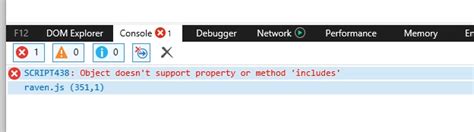 Javascript Ie11windows 10 Object Doesnt Support Property Or