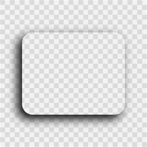 Dark Transparent Realistic Shadow Rounded Rectangle Shadow Isolated On