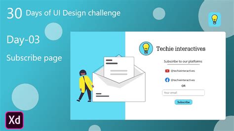 Subscribe Page Ui Design Ui Design Challenge Day 03 2023 Uiux Adobexd Youtube