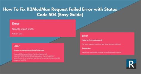 How To Fix R ModMan Request Failed Error With Status Code Easy Guide R Modman