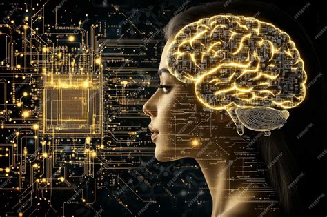 Neurogenesis Ai Overlay Digital Augmentation Human Machine Fusion And Cognitive Interface Female