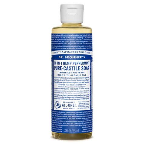 Dr Bronners 18 In 1 Hemp Peppermint Pure Castile Soap Reviews 2019